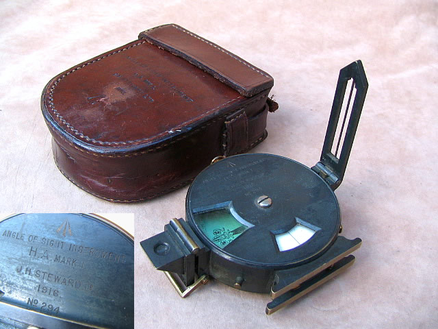 Scientific Collectables for WW1 Angle of Sight instruments by J H Steward